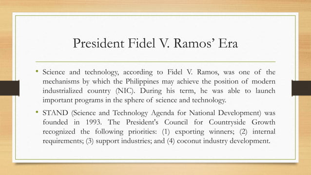 Presidents-in-the-Philippines-and-contribution-to-Science-and-Technology | PPTX | Zoos ...