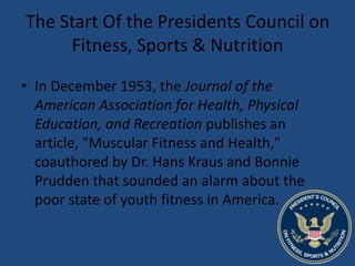 President's council on fitness, sports & nutrition | PPT