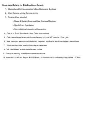 President,secretary, treasurer manual of lions clubs internatioanl | PDF