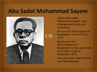 Presidents of bangladesh | PPTX