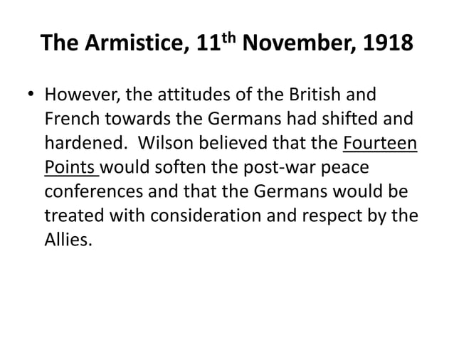 President Woodrow Wilson’s 14 point plan | PPTX