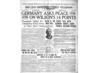 President Woodrow Wilson’s 14 point plan | PPTX
