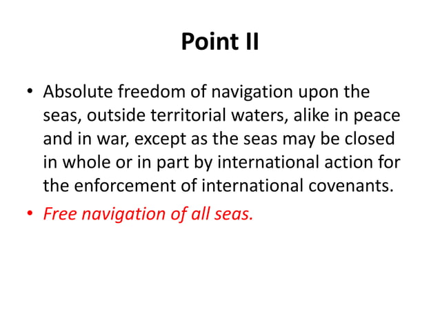 President Woodrow Wilson’s 14 point plan | PPTX