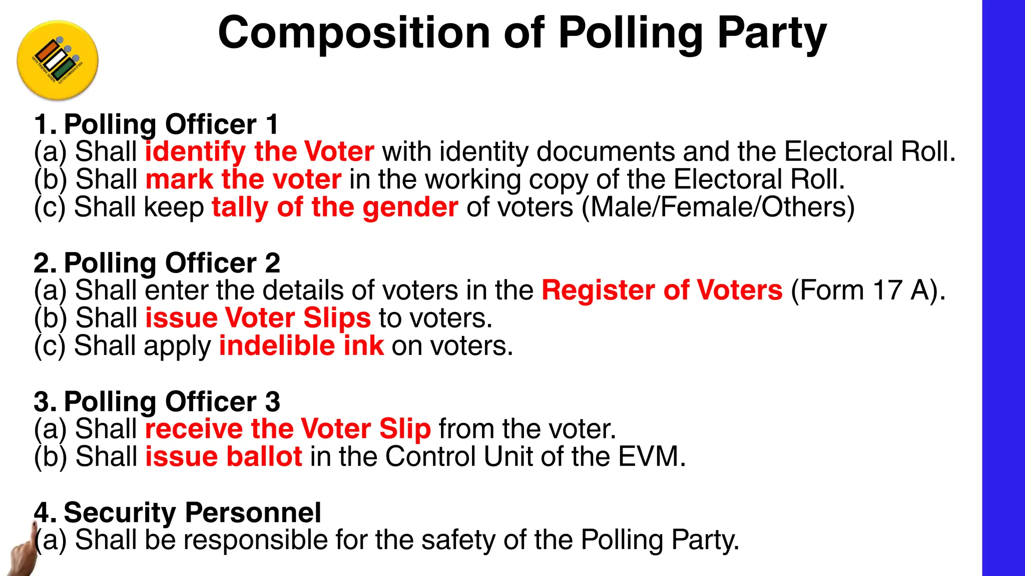 Presiding Officer Training module 2024 lok sabha elections | PPTX