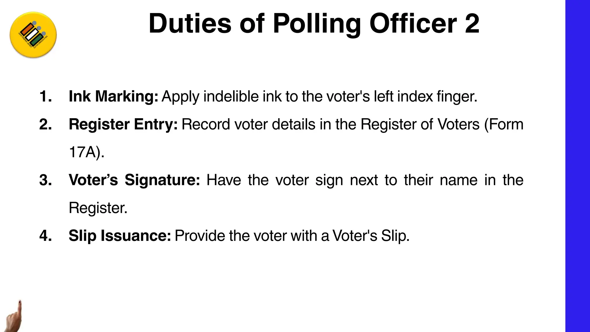 Presiding Officer Training module 2024 lok sabha elections | PPTX
