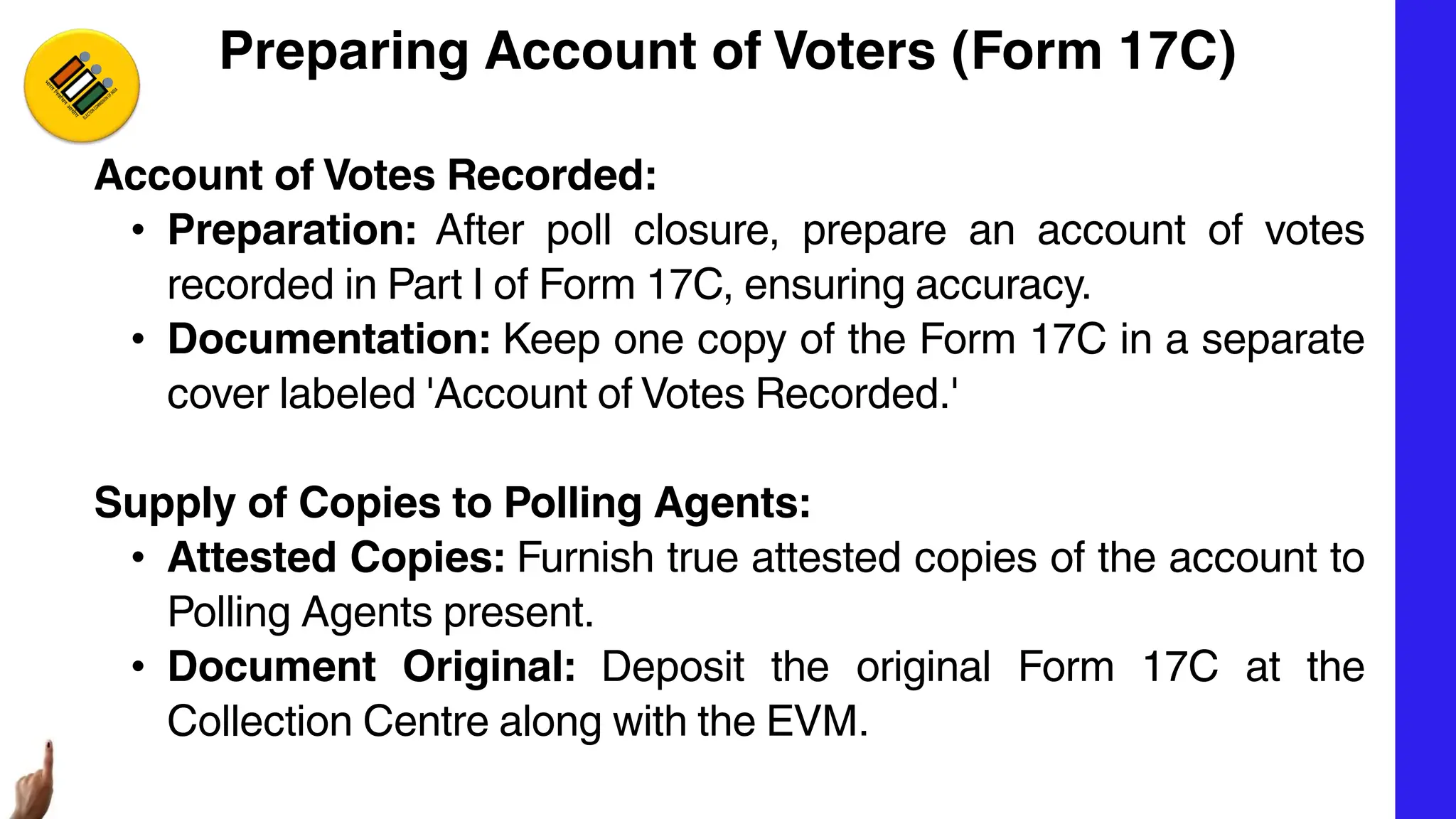Presiding Officer Training module 2024 lok sabha elections | PPTX