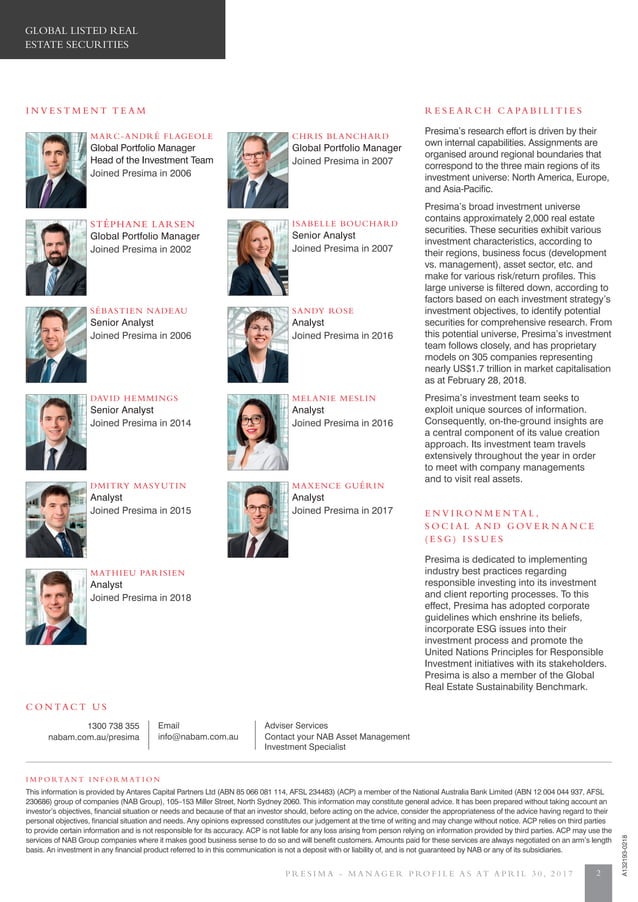 Presima manager profile - Melanie Meslin | PDF