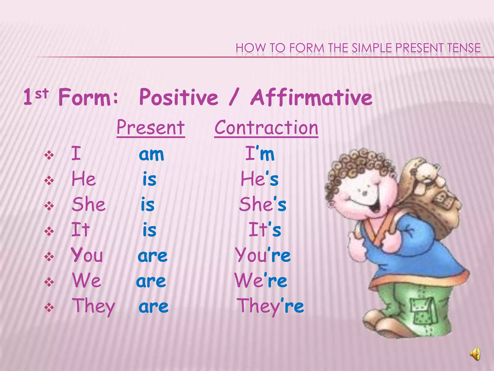 Simple Present Form[V Lesson1] | PPTX