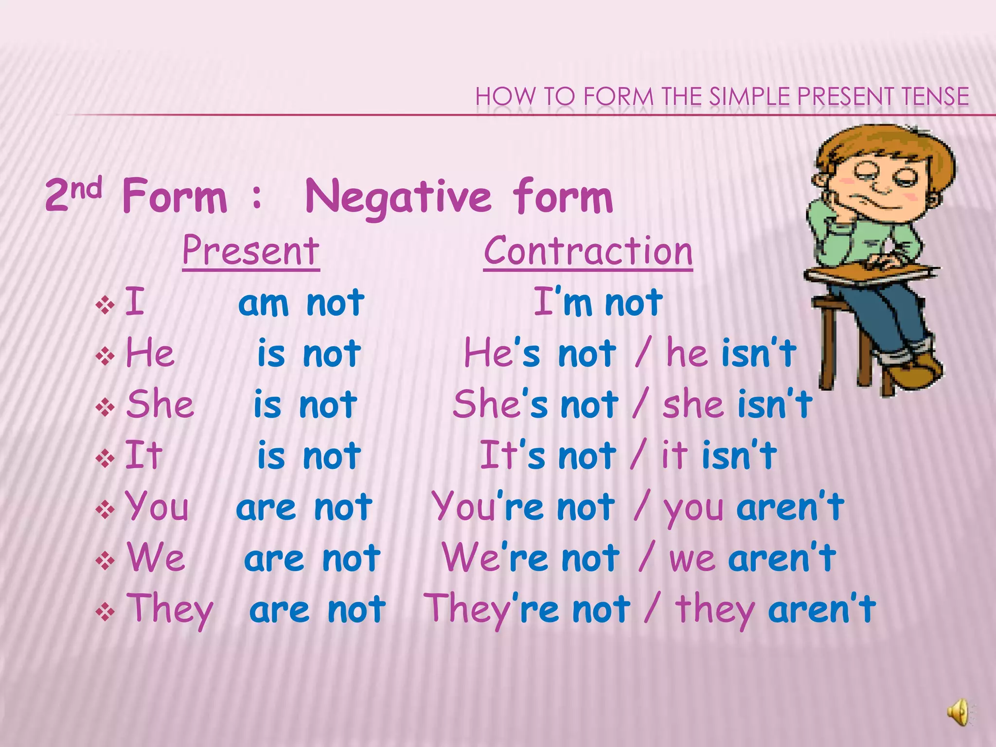 Simple Present Form[V Lesson1] | PPTX