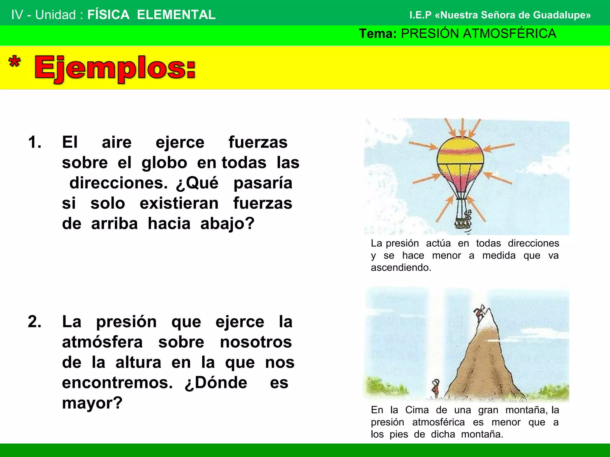 Presión atmosférica | PPT