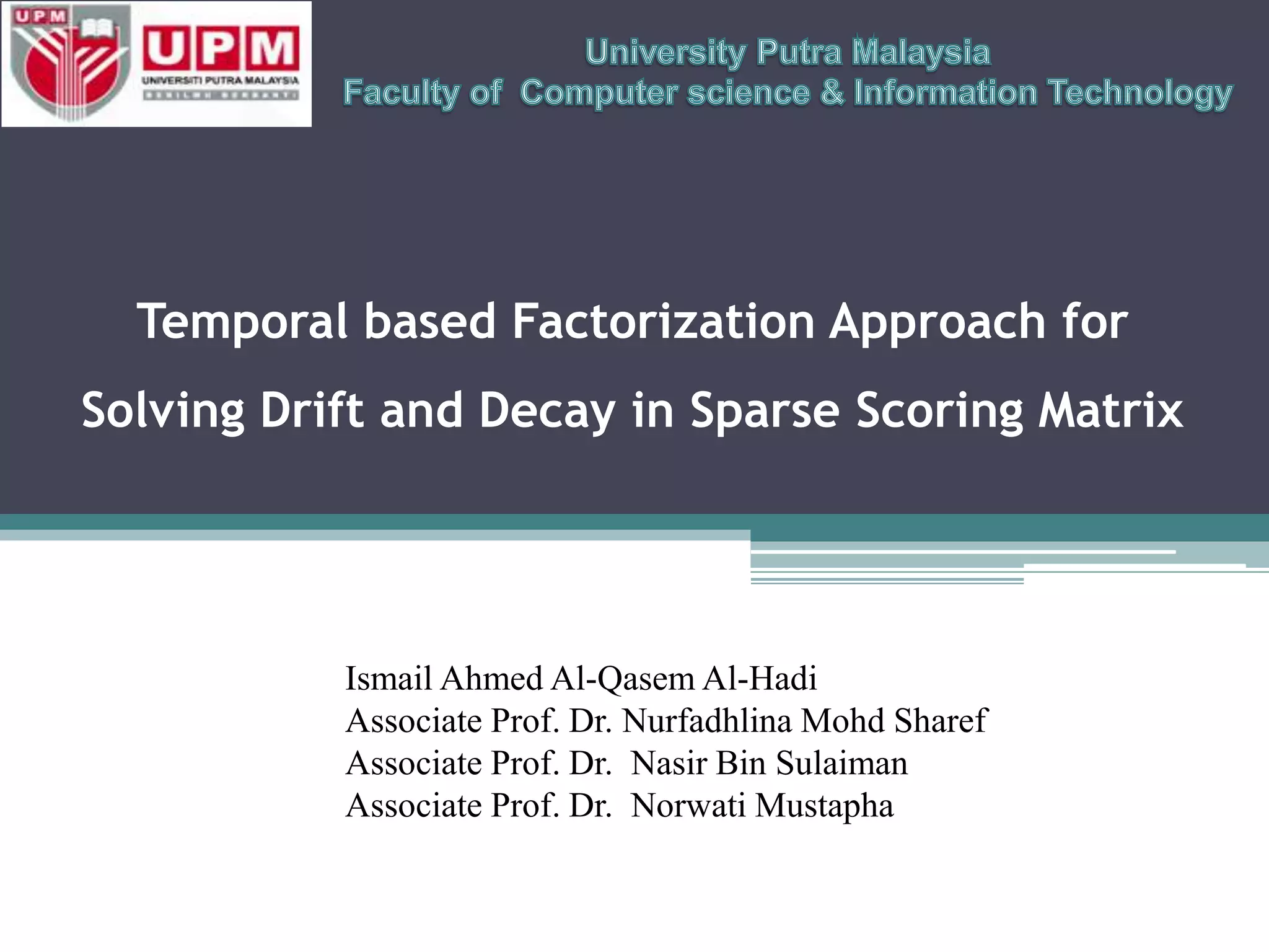 Temporal Based Recommendation System Pptx