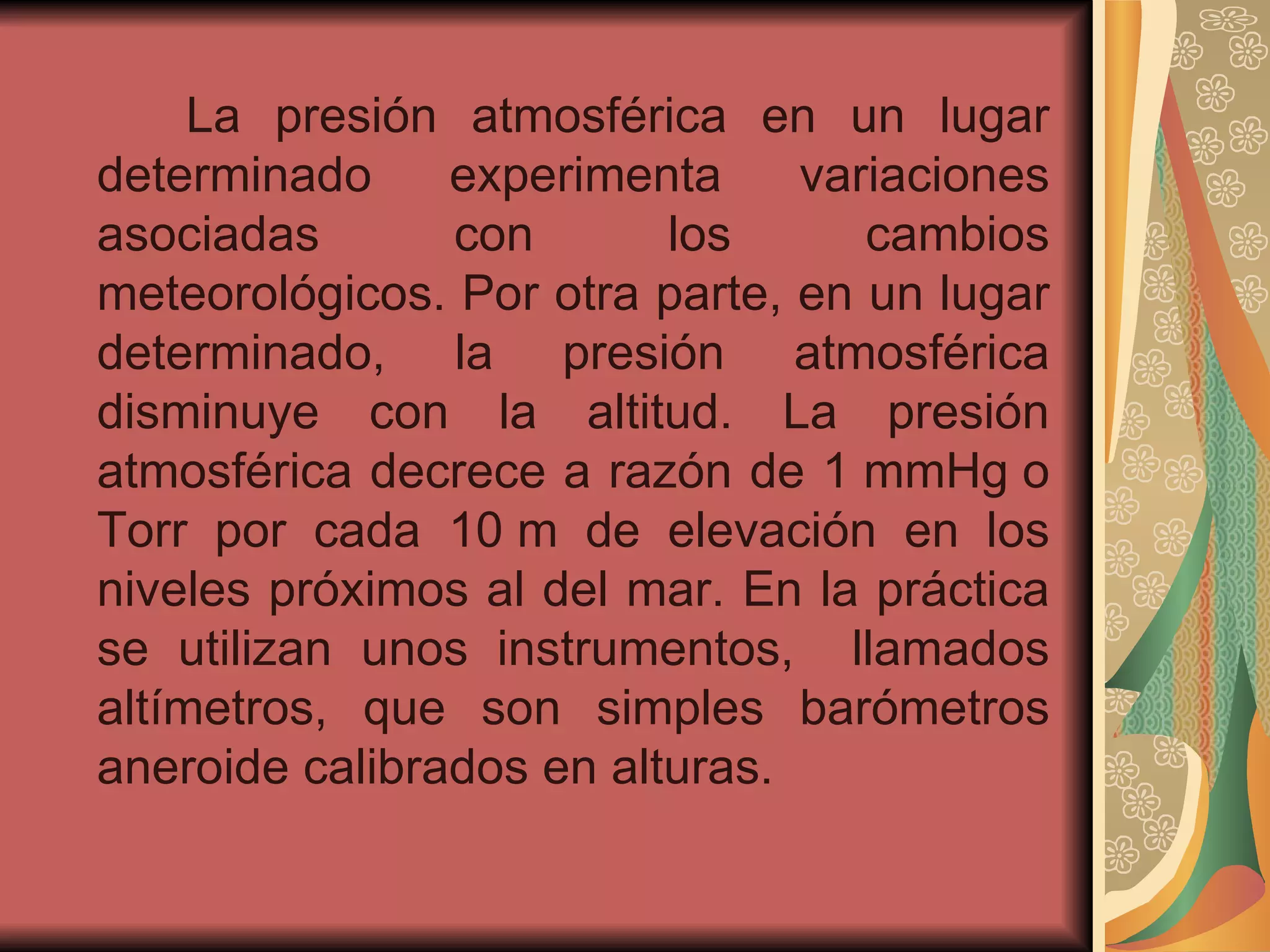 Presion atmosferica | PPT | Chemistry | Science