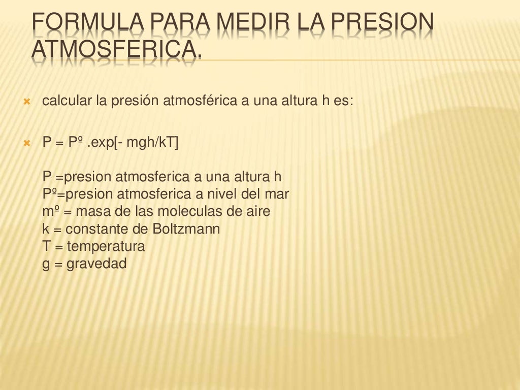 PRESIÓN ATMOSFÉRICA.