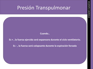 Presiones pulomnares. Fisioterapeuta Vicente Caerols | PPTX