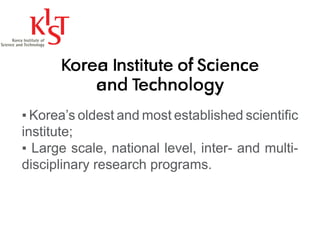 Presentation of KIST | PDF