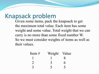 knapsack problem | PPTX