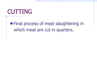 Pre slaughter steps | PPTX