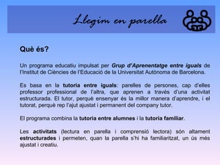 Llegim en parella | PPT