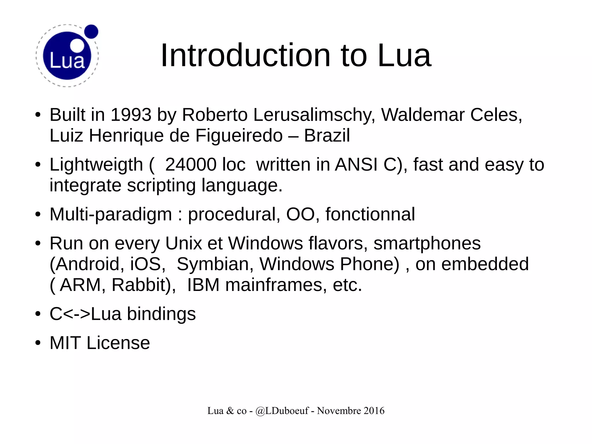 Introduction to Lua Luajit Openresty Luvit | ODP