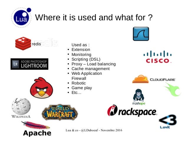 Introduction to Lua Luajit Openresty Luvit