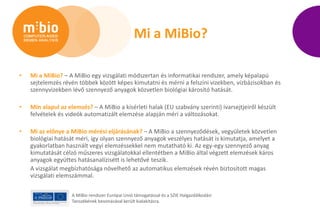 MiBio technológia és rendszer alkalmazása | PDF