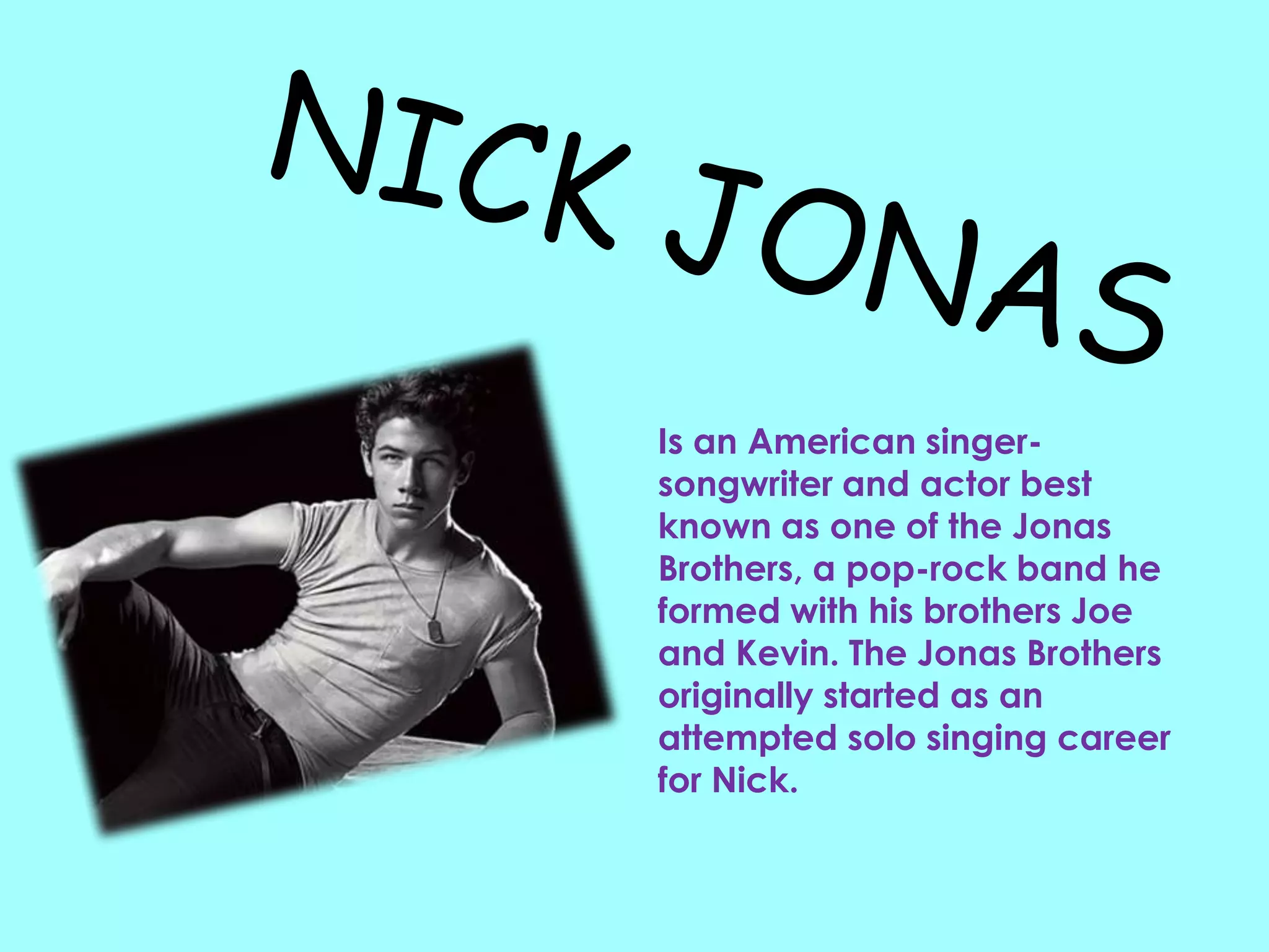 PRESENTATION JONAS BROTHERS | PPTX