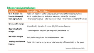 Indicator Analysis Steps and Techniques, M&E training part-2, sushanta ...