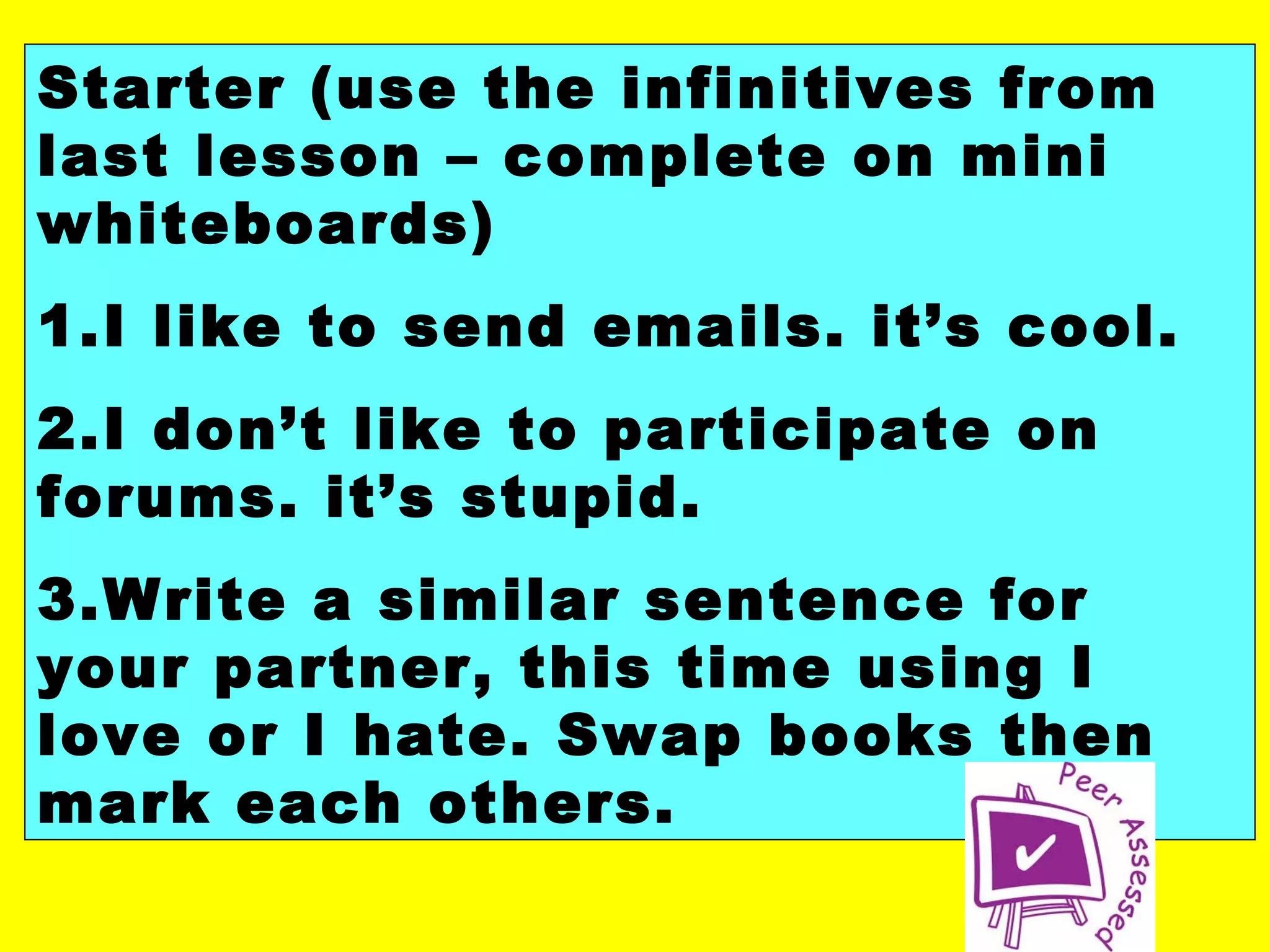 Extending sentences with new technology vocab | PPT