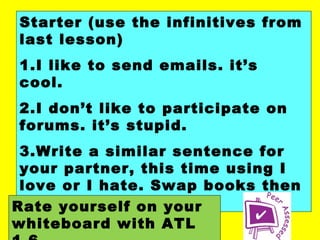 Extending sentences with new technology vocab | PPT
