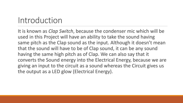 clap switch project | PPTX