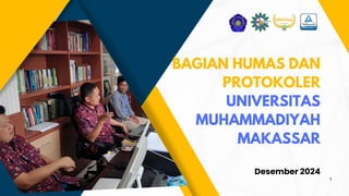 Presntasi benchmarking tata kelola Humas Unismuh | PPT