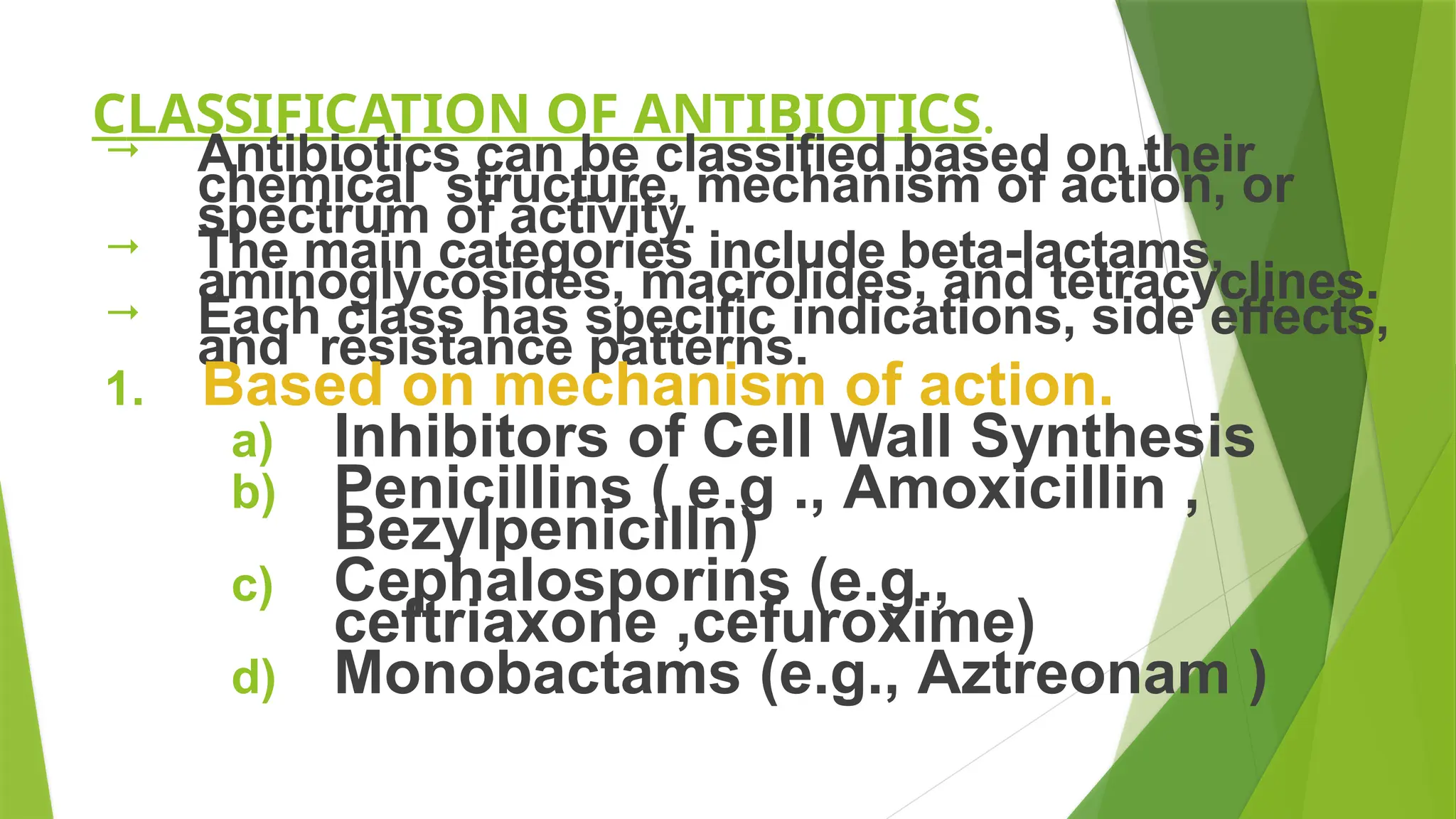 Antibiotics: Classification, Mechanism of Action, Therapeutic Uses ...