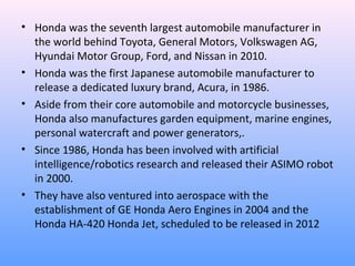 Presntation on honda | PPT