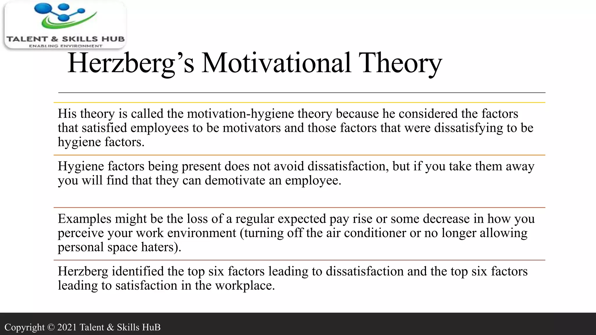 Understanding Motivational Theories - Herzberg, Maslow, McClelland and Vroom Expectancy Theory ...