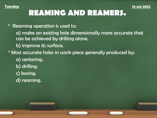 reaming n tapping | PPTX