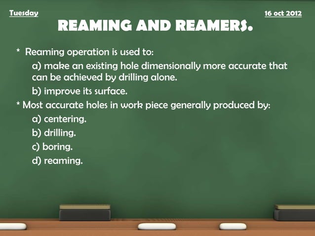 reaming n tapping | PPTX