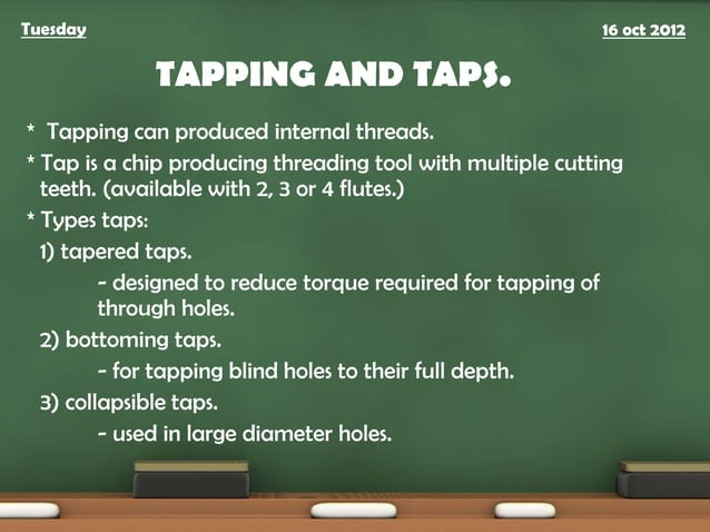 reaming n tapping | PPTX