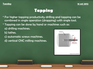 reaming n tapping | PPTX