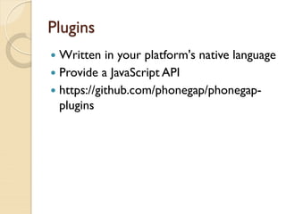 Introduction to PhoneGap | PPT