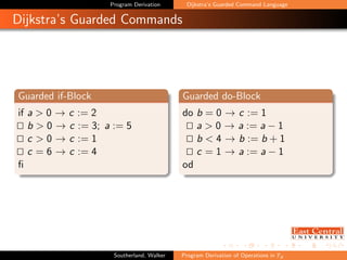 Program Derivation of Operations in Finite Fields of Prime Order | PDF