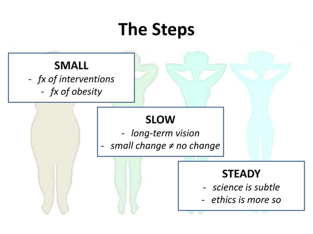 Overcoming obesity: small, slow and steady steps | PPT