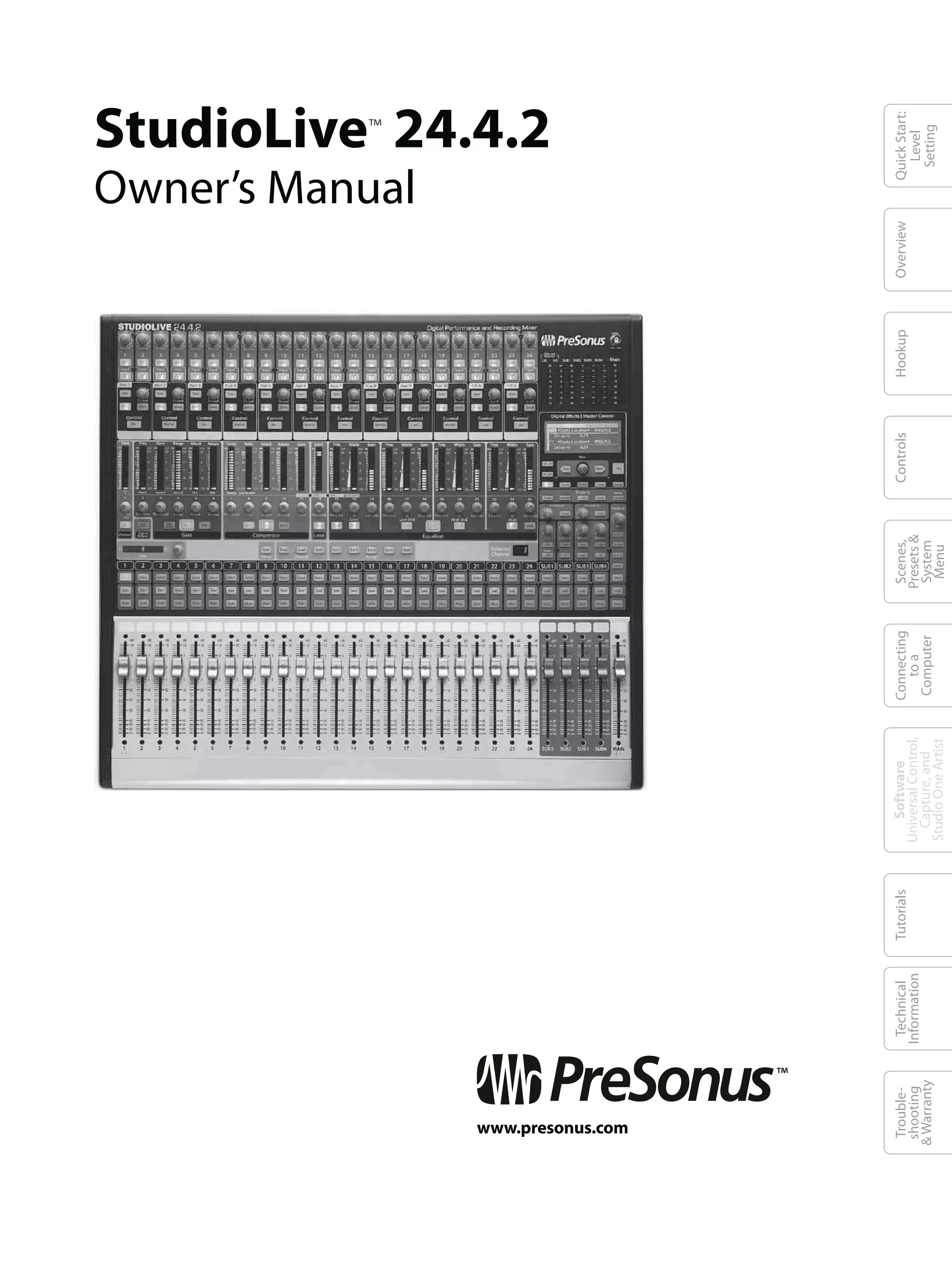 Presonus studiolive24.4.2 manual_en_1 | PDF