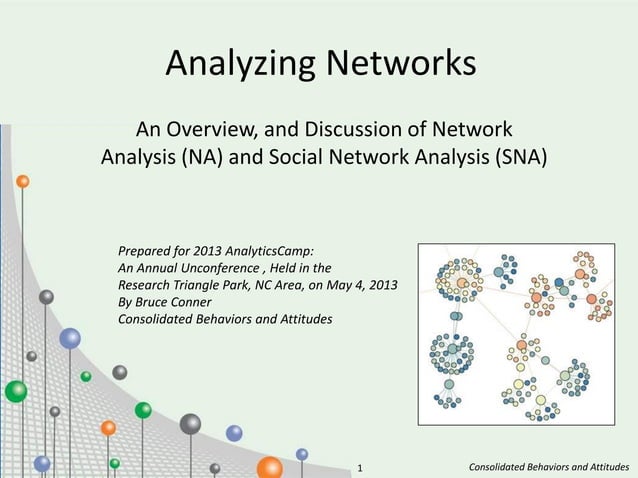 Preso on social network analysis for rtp analytics unconference | PPT