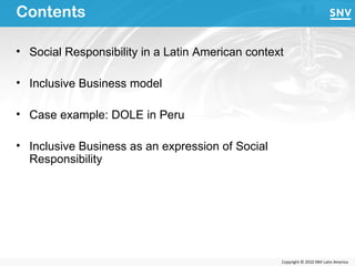 Preso SNV Inclusive Business | PPT