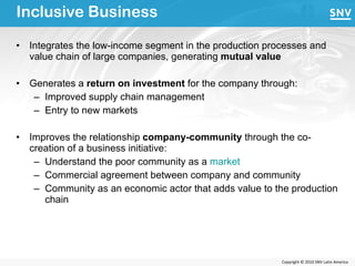 Preso SNV Inclusive Business | PPT
