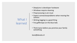 Parking: DeepLens to the rescue | PPT