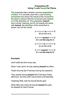 Presposition to | PDF