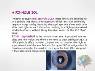 Presbyopia ( Part 1 / lenticular approach )..Types of MFIOL | PPTX