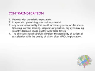 Presbyopia ( Part 1 / lenticular approach )..Types of MFIOL | PPTX ...