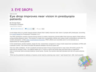 Presbyopia ( Part 1 / lenticular approach )..Types of MFIOL | PPTX